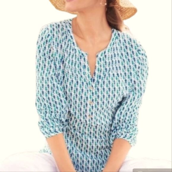 Talbots | Tops | Talbots Pintuck Seahorsenovelty Popover Tunic | Poshmark